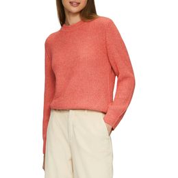 Rundhalspullover s.Oliver Gr. 42, winter blush melange Damen Pullover mit Rippbündchen