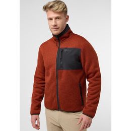 Fleecejacke Jack Wolfskin "KAMINFEUER JKT M" Gr. S (48), rot (intense-rust) Herren Jacken