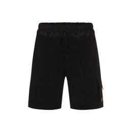 Hugo Sweatshorts Herren Baumwolle gemustert, schwarz