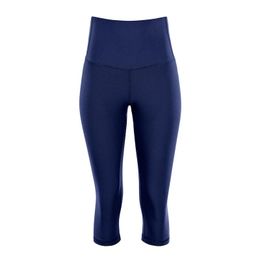 WINSHAPE Damen Leggings &raquo;3/4 Functional Comfort HWL217C&laquo; mit V-Shape Applikation und Core-Bund blau XXL, Normalgr&ouml;&szlig;en