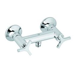 Kludi Nova Fonte Brause-Zweigriff-Armatur 207100539 Wandmontage, Sterngriff Metall, chrom