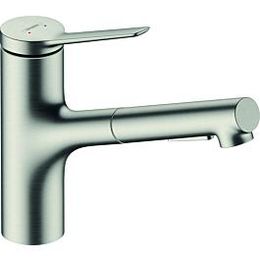 Hansgrohe Zesis M33 150 Küchenarmatur 74800800 Ausziehbrause, 2jet, Edelstahl Finish