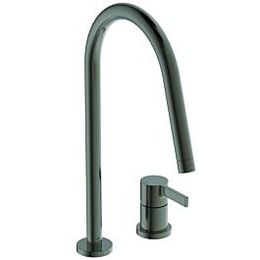 Ideal Standard Küchen-2-Loch-Armatur BD422A5 magnetic grey, mit hohem Rohrauslauf