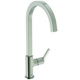 Ideal Standard Küchenarmatur BD411GN silver storm, mit hohem eckigen Rohrauslauf