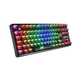 Sharkoon Crystal Shark, Gaming-Tastatur schwarz, DE-Layout, KTT