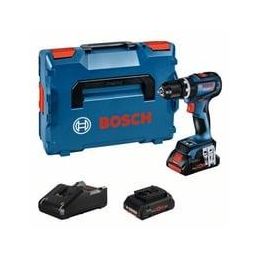 Bosch Akku-Schlagbohrschrauber GSB 18V-90 C Professional, 18Volt blau/schwarz, 2x Li-Ion Akku ProCORE18V 4,0Ah, Bluetooth Modul, in L-BOXX