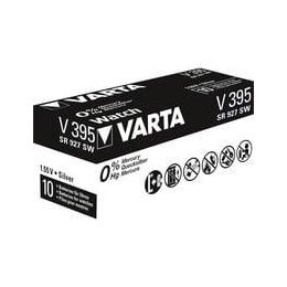 Varta Silberoxid-Knopfzelle 395, Batterie silber, 10 St&uuml;ck