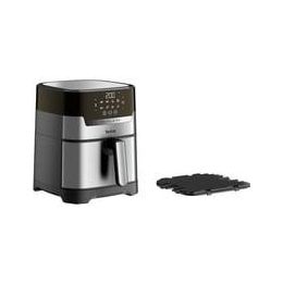 Tefal Hei&szlig;luftfritteuse 2-in-1 Easy Fry & Grill Deluxe edelstahl/schwarz, 1.400 Watt, Korb 4,2 Liter