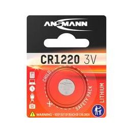 Ansmann Lithium Knopfzelle CR-1220, Batterie silber
