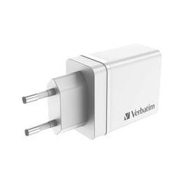 Verbatim Ladeger&auml;t 30W, 1x USB-C , 3x USB-A wei&szlig;, PD 3.0, QC 3.0