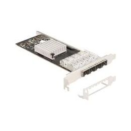 Delock PCI Express x4 zu 4 x SFP Slot Gigabit LAN i350, LAN-Adapter