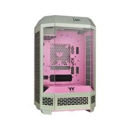Thermaltake The Tower 300 , Tower-Geh&auml;use hellgr&uuml;n/rosa, Tempered Glass