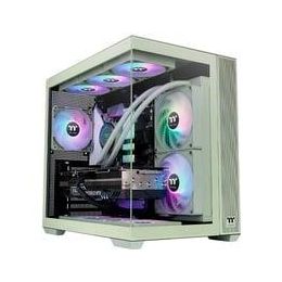 Thermaltake View 380 TG ARGB, Tower-Geh&auml;use hellgr&uuml;n, Tempered Glass x 2