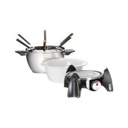 Unold Elektro Fondue-Set 48615 edelstahl/schwarz, 500 Watt, Edelstahl- und Keramiktopf