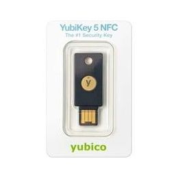 Yubico YubiKey 5 NFC, Sicherheitsschl&uuml;ssel schwarz/gold