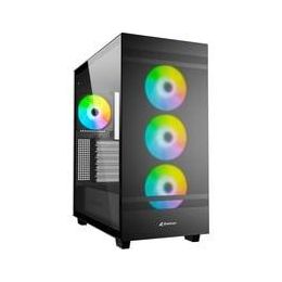 Sharkoon Rebel C50 RGB, Tower-Geh&auml;use schwarz, Geh&auml;rtetes Glas