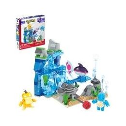 Mattel MEGA Pok&eacute;mon Wasserabenteuer, Konstruktionsspielzeug mit 3 Actionfiguren, 319 Teile
