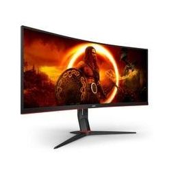AOC CU34G2XP/BK, Gaming-Monitor 86.4 cm (34 Zoll), schwarz/rot, WQHD, VA, Curved, 180Hz Panel