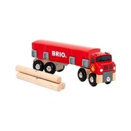 Brio World Holztransporter mit Magnetladung, Spielfahrzeug rot