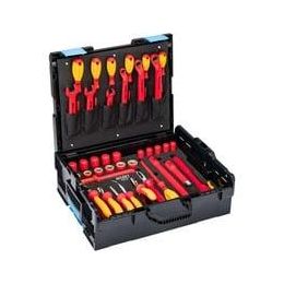 Hazet Werkzeug-Set 150/39 Hochvolt, schutzisoliert VDE, 39-teilig rot/gelb, 1/2", in L-BOXX