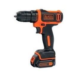 Black & Decker Akku-Bohrschrauber BDODD12KA, 10,8Volt schwarz/orange, Li-Ionen Akku 1,5Ah, Koffer