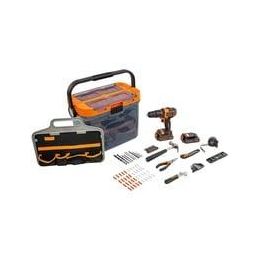 Black & Decker Akku-Schlagbohrschrauber BCKSB04, 18Volt orange/schwarz, 2x Li-Ionen Akku 1,5Ah, Aufbewahrungsbox, 78-teiliges Zubeh&ouml;r-Set