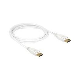 Delock Kabel DisplayPort 1.2 Stecker > DisplayPort Stecker 4K wei&szlig;, 2 Meter