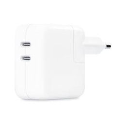 Apple Dual USB-C Power Adapter MW2K3ZM/A, 35 Watt, Ladeger&auml;t wei&szlig;, 2x USB-C, ohne Kabel