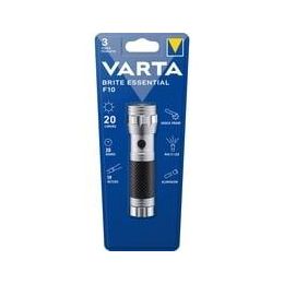 Varta Brite Essential F10, Taschenlampe silber/schwarz