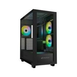 Sharkoon Rebel C60 RGB , Tower-Geh&auml;use schwarz, Tempered Glass