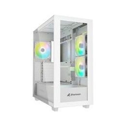 Sharkoon Rebel C60 RGB , Tower-Geh&auml;use wei&szlig;, Tempered Glass