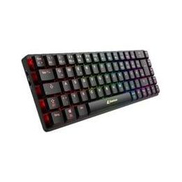 Sharkoon PureWriter W65, Tastatur schwarz, DE-Layout, Kailh Choc V2 Low Profile Red