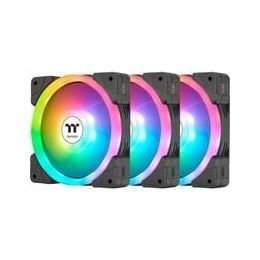 Thermaltake SWAFAN EX14 ARGB Sync PC Cooling Fan TT Premium Edition, Geh&auml;usel&uuml;fter schwarz, 3er Pack, 140 mm