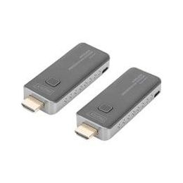 Digitus Click & Present Mini - Wireless DS-55319, HDMI Verl&auml;ngerung schwarz/silber, Sendeeinheit + Empf&auml;ngereinheit