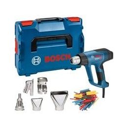 Bosch Hei&szlig;luftgebl&auml;se GHG 23-66 Professional + 5-teilges Zubeh&ouml;r blau/schwarz, 2.300 Watt, L-BOXX