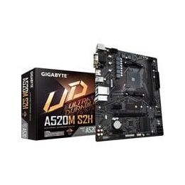 Gigabyte A520M S2H, Mainboard schwarz/grau