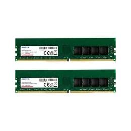 A-DATA DIMM 16 GB DDR4-3200 (2x 8 GB) Dual-Kit, Arbeitsspeicher gr&uuml;n, AD4U32008G22-DTGN, Premier