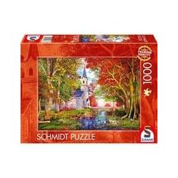 Schmidt Spiele Kapelle im Herbstzauber, Puzzle 1000 Teile