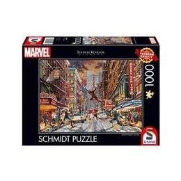 Schmidt Spiele Thomas Kinkade Studios: Marvel - Deadpool, Snow Day, Puzzle 1000 Teile