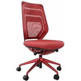 FM Bürostuhl Asiento, 4260761570280 Stoff rot, Gestell rot