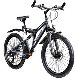 Zündapp Zündapp Blue 5.0 Mountainbike Fully 24 Zoll Fahrrad 130-150cm MTB ab 8 Jahre