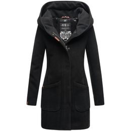 Marikoo Damen Hochwertiger Wintermantel Mantel Trenchcoat Mit Kapuze Maikoo