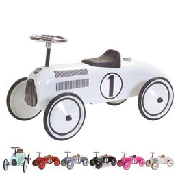 RETRO ROLLER Kinder Laufauto Rutschauto Baby Rutscher Auto Bobby Car Fahrzeug Farbe: Jean Silber