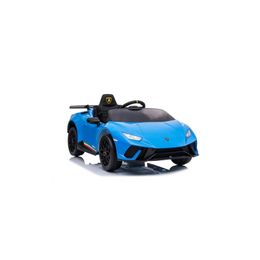 ES-Toys Kinder Elektroauto Lamborghini Huracan EVA-Reifen Scheinwerfer Bluetooth blau