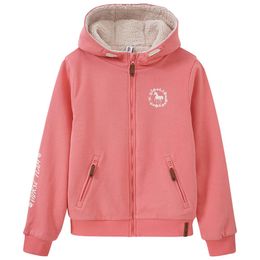 Yigga Mädchen Sweatjacke mit Teddyfutter