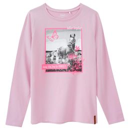 Yigga Mädchen Langarmshirt mit Pferde-Motiv