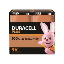 Duracell Alkaline-Batterie E-Block, 6LR61, 9V, Plus, 4 St&uuml;ck