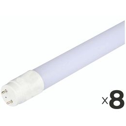 V-TAC LED-R&ouml;hre VT-1577, T8, G13, EEK: F, 20 W, 2100 lm, 3000 K, 1500 mm, 8 St&uuml;ck