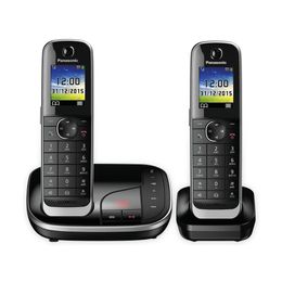 Panasonic DECT-Telefon KX-TGJ322GB, mit AB, Duo, schwarz