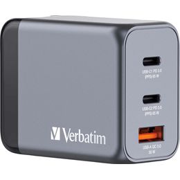 Verbatim USB-Ladeger&auml;t 32201, 65W, 1x USB-A QC, 2x USB-C PD, grau